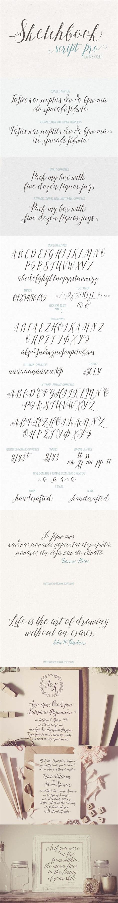 Sketchbook Script Sketch Book Romantic Fonts Script