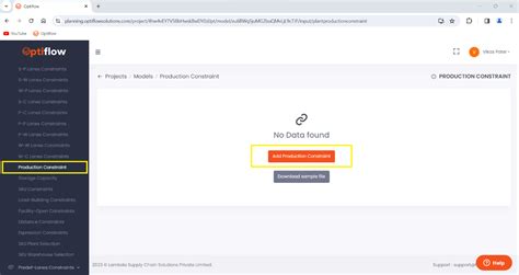 Production Constraint Lambda Scs