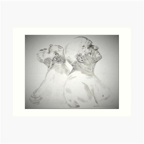 Man And Monkey Pencil Drawing By Don Sylvester Art Print For Sale