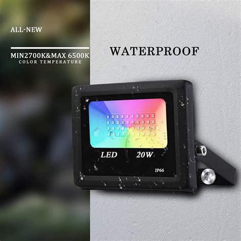 30w Led Floodlight Remote Control Mobile Phone Control Wifi 20 30 50 W