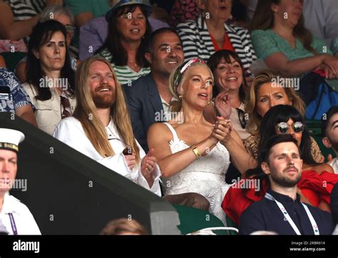Wimbledon Uk 08th July 2023 Singer Sam Ryder Watches The Tennis
