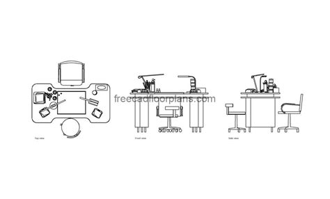 Manicure Nail Salon Table Autocad Block Free Cad Floor Plans