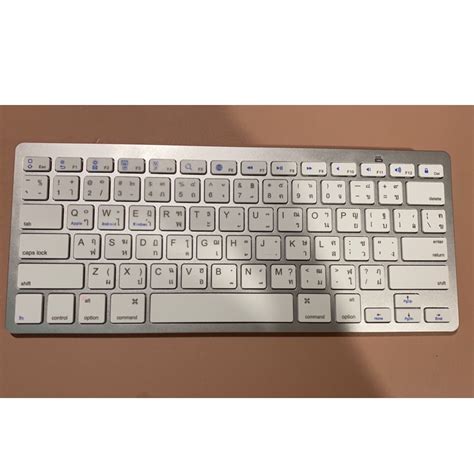 คีย์บอร์ดบลูทูธไร้สาย Bluetooth Keyboard Wireless Ultra Slim รุ่น Bk3001 แป้นพิมพ์ภาษาไทย อังฤกษ