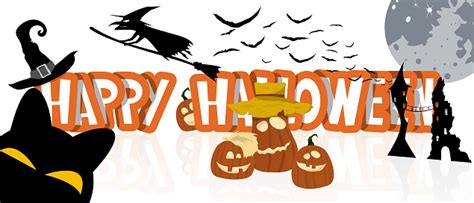 재미있는 호박 검은 고양이 빗자루에 마녀 마법의 모자 달 마녀 집과 비행 박쥐와 할로윈 휴일 텍스트 배너 엽서 포스터 휴일 및 인사말 카드 개념 벡터 그림입니다 10월에