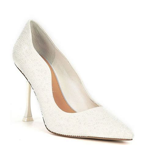 Gianni Bini Bridal Collection Theathree Pearl Scalloped Pointed Toe