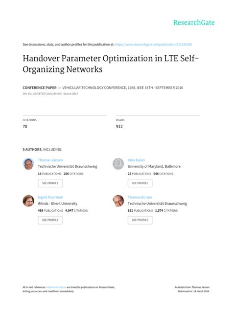 toaz info handover optimization lte pr pdf simulation