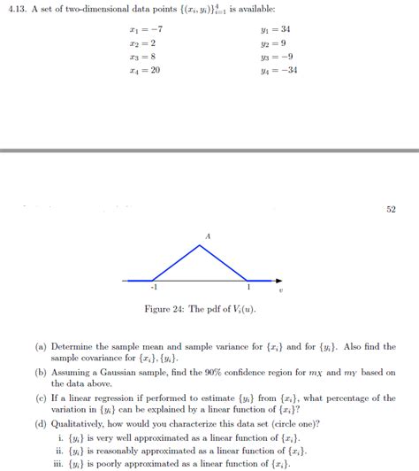 solved 4 13 a set of two dimensional data points i yi is