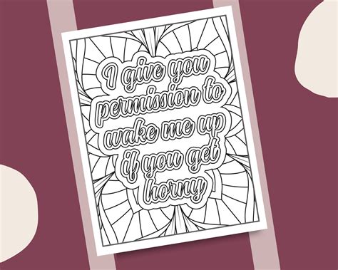 Sex Quotes Coloring Pages For Adults Sexually Provocative Etsy Canada