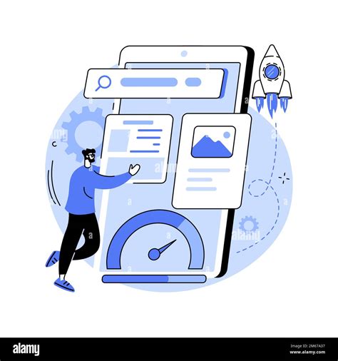 Accelerated Mobile Pages Abstract Concept Vector Illustration Mobile Website Development