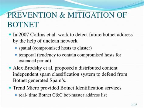 Ppt Survey On Botnet Its Architecture Detection Prevention And