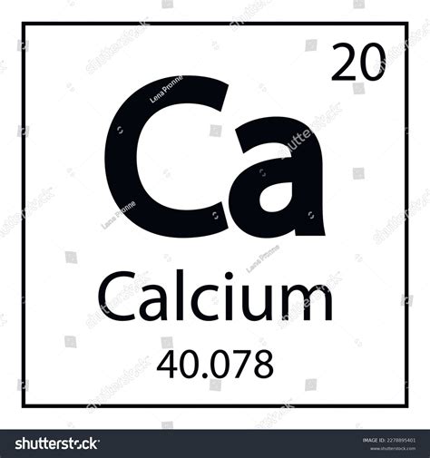 Calcium Chemical Element Periodic Table Stock Vector Royalty Free Shutterstock