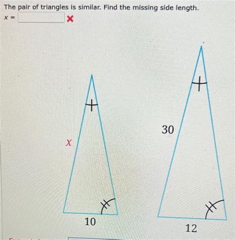 [solved] the pair of triangles is similar find the missin