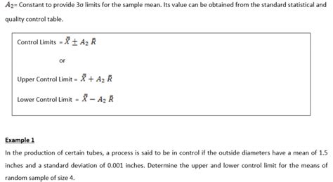 Statistical Process Control Methods Control Chart For Variables Operations Management