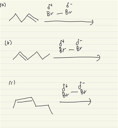Solved Questions About Alkene With Bromines Br2 Chegg Com
