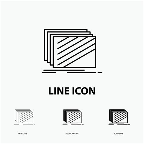 Design Layer Layout Texture Textures Icon In Thin Regular And Bold Line Style Vector