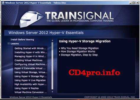 Trainsignal Windows Server 2012 Hyper V Essentials Training Download Full Bộ Video Học ảo Hóa