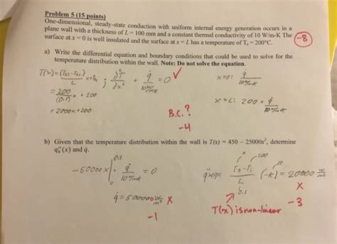 Solved Problem 5 15 Points One Dimensional Steady State