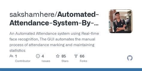 Github Sakshamhere Automated Attendance System By Real Time Face Reccognition An Automated