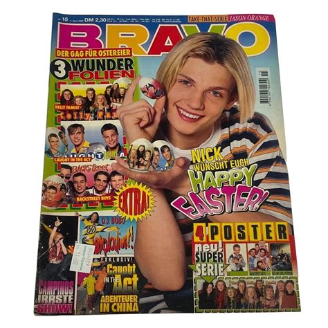 Vintage Rare Bravo German Music Magazine April 1996 Dune Dj Bobo 3t Nick Carter Dune Caught In