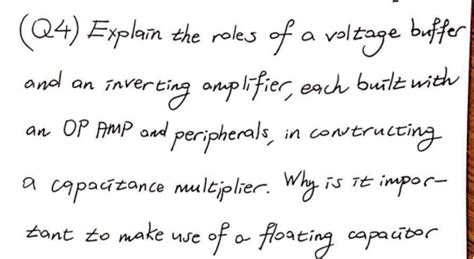 Solved Q Explain The Roles Of A Voltage Buffer And An Chegg Com