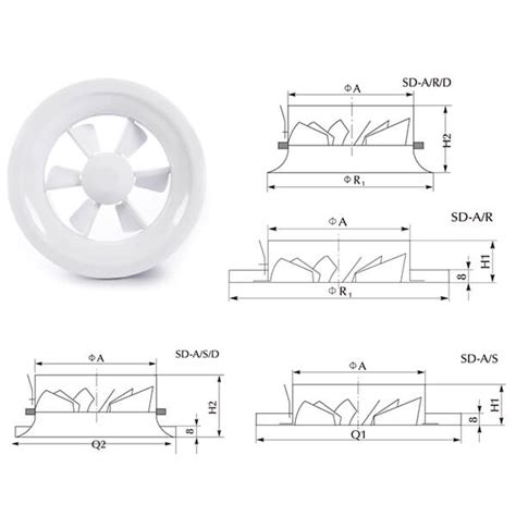 Ceiling Diffuser Dimensions