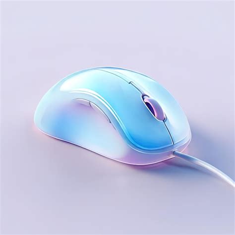 Premium Photo Glossy Stylized Glass Icon Of Mouse Computer Computer