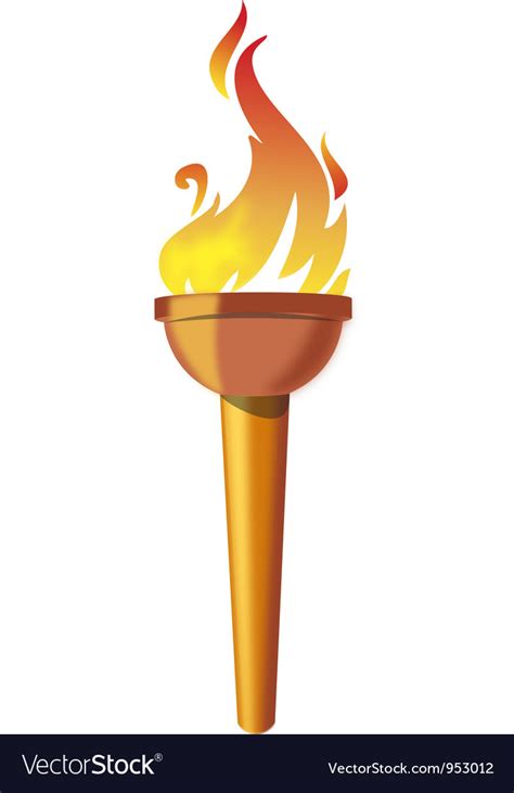 Flaming Torch Vector