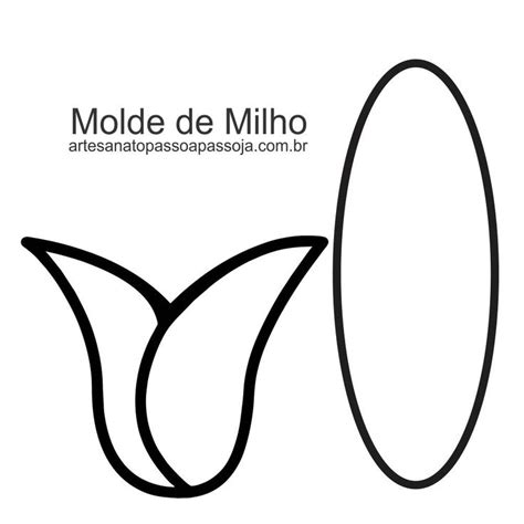 Molde De Milho Para Imprimir Recortar Ou Colorir Artesanato Passo A Passo Molde Festa