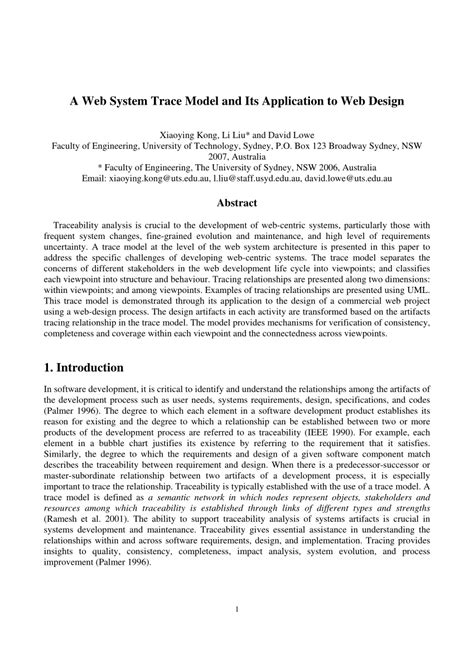 Pdf A Web System Trace Model And Its Application To Web Design