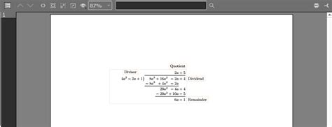Polynom Adding Annotations To Polynomial Long Division Using Tikz