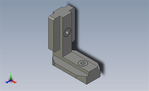 槽内直角连接件 Lnt Step 模型图纸下载 懒石网