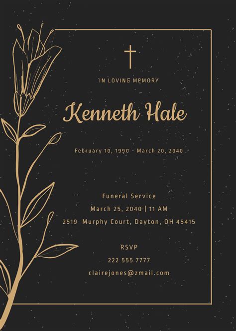 Funeral Flyer Template