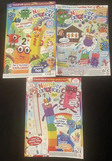 New Cbeebies Numberblocks 1 5 6 10 11 15 16 20 Magazines Bundle X4 £35 00 Picclick Uk