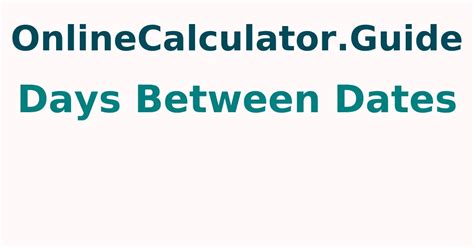 Day Calculator 2025 Jacob V Gordon