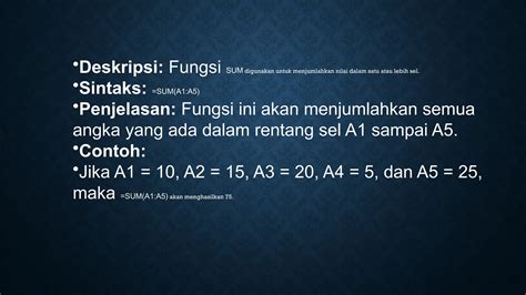5 Fungsi Dasar Microsoft Excel 5 Fungsi Dasar Microsoft Excel5 Fungsi Dasar Microsoft Excel5