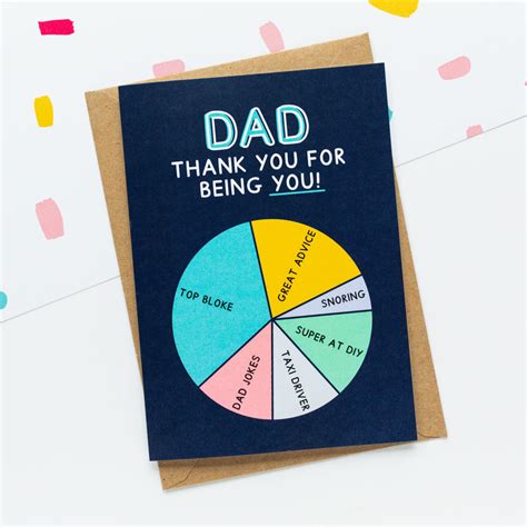 Dad Pie Chart Card Jeff And The Squirrel