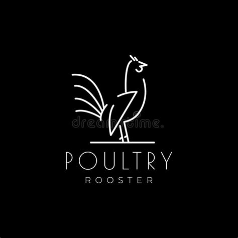 Hen Poultry Animal Logo Design Stock Vector Illustration Of Eating
