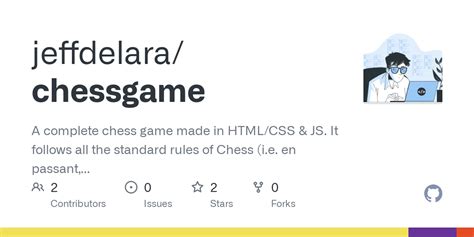 github jeffdelara chessgame a complete chess game made in html css and js it follows all the