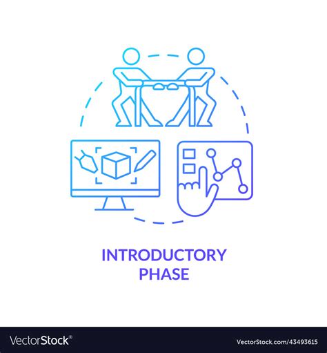 Introductory Phase Blue Gradient Concept Icon Vector Image