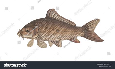 Realistic Color Scientific Illustration European Carp Stock Illustration 2232605241 Shutterstock