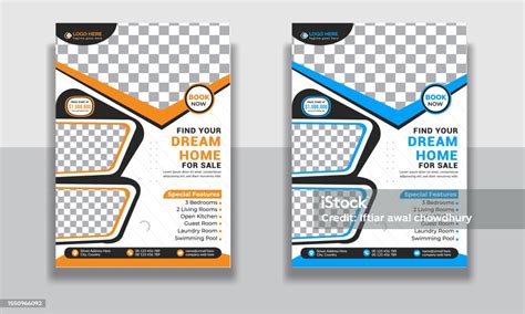 부동산 관련 디자인 현대 벡터 템플릿 기업 클린 크리에이티브 비즈니스 전단지 템플릿 전단지 디자인 또는 전단지 프리젠 테이션 세트 A4 용지에 대한 스톡 벡터 아트 및 기타