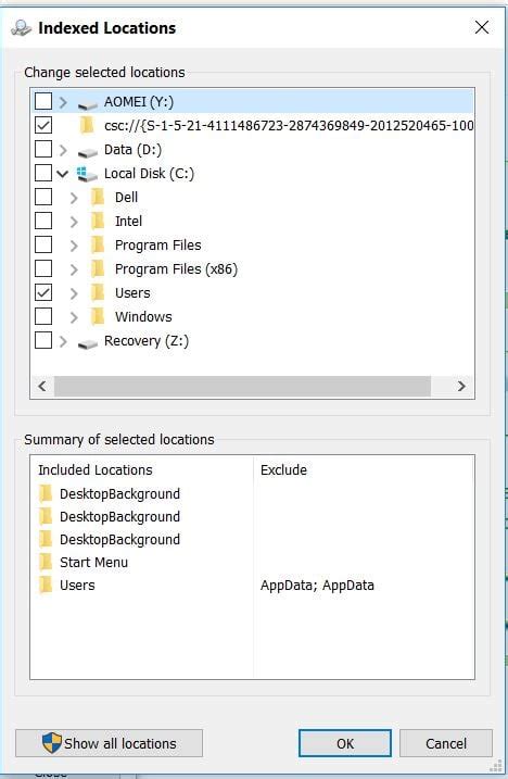 add or remove search index locations in windows 10 page 2 tutorials
