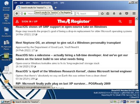 Reactos Emits Release 0 4 15 First Since 2021 • The Register