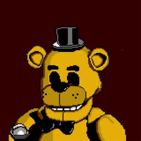 Golden Freddy Pixel Art