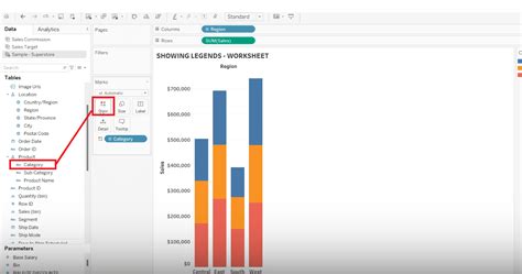 how to show legends in tableau
