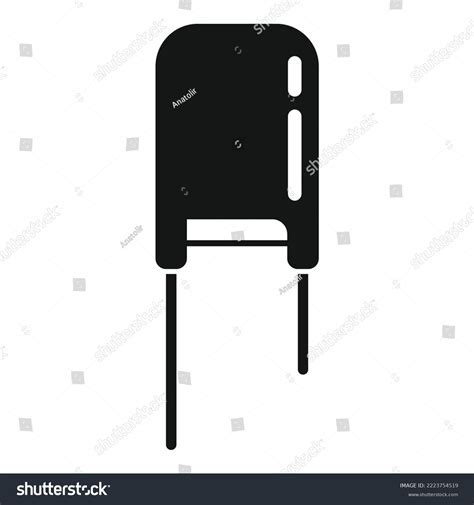 Microchip Capacitor Icon Simple Vector Electric Stock Vector Royalty Free