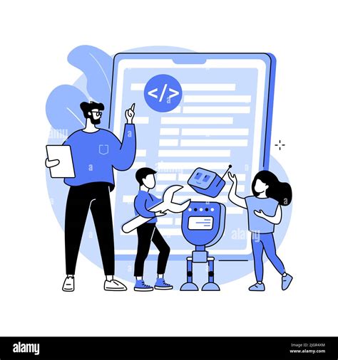 Computer Programming Camp Abstract Concept Vector Illustration Stock