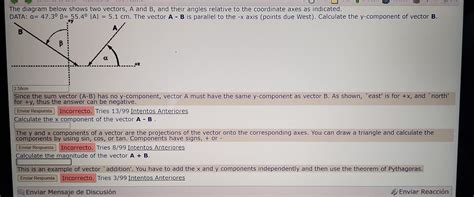 solved since the sum vector a−b has no y component vector
