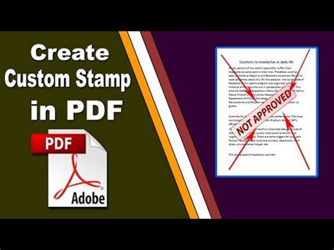 How To Creat A Custom Stamp PDF Using Adobe Acrobat Pro Dc