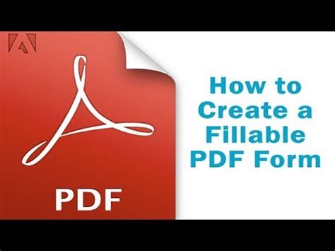 How To Create A Fillable PDF Form YouTube